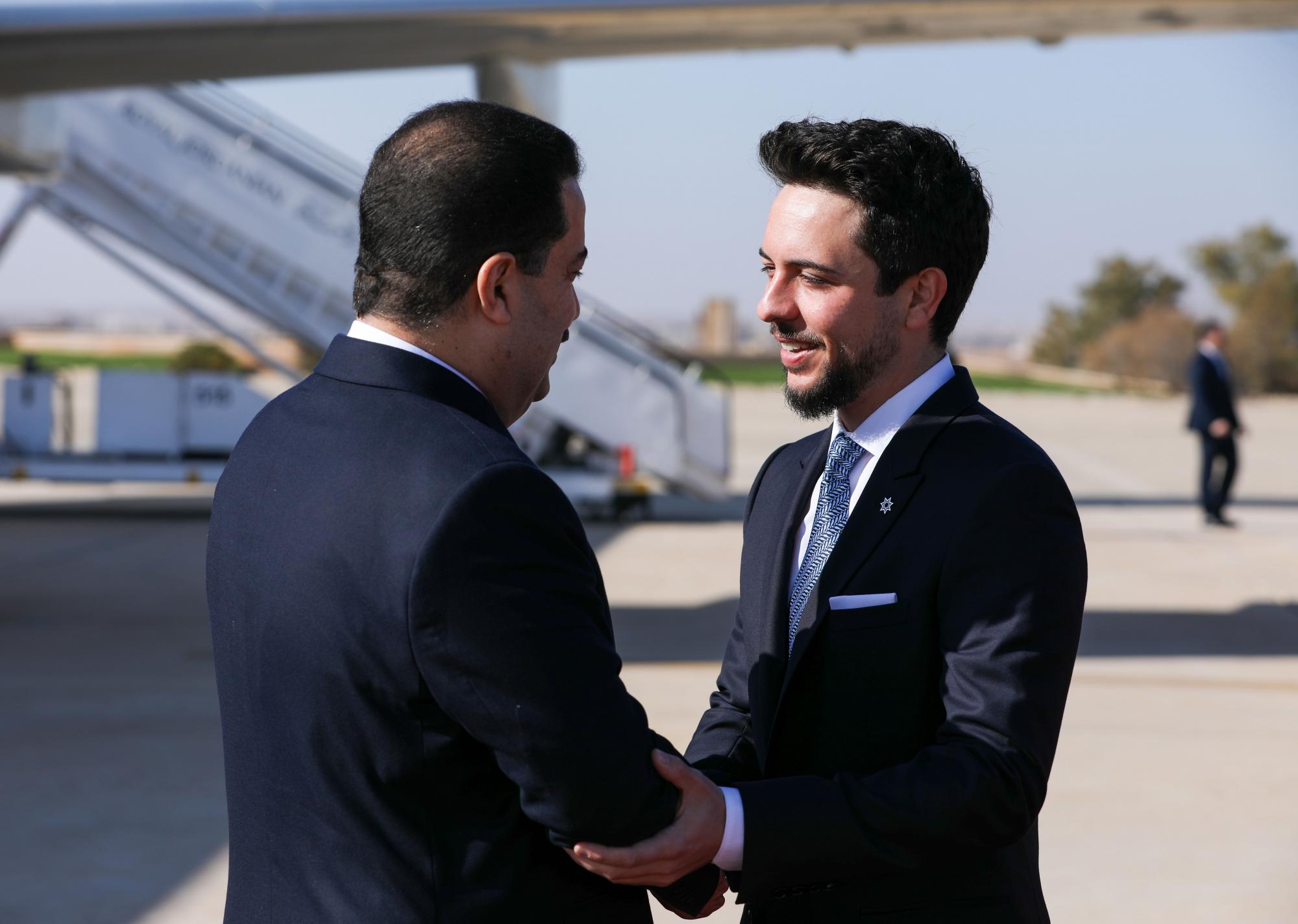 Crown Prince receives Iraq PM upon arrival in Jordan | HRH Crown Prince ...